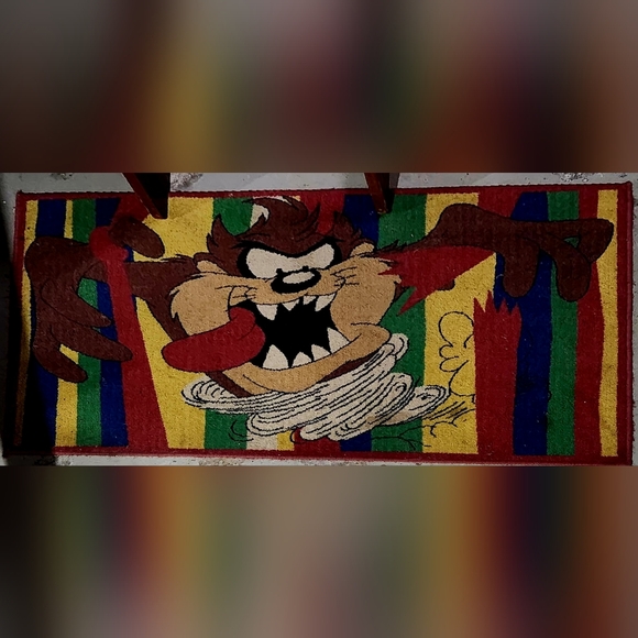 Warner Bros. | Accents | Warner Bros Red And Green Taz Door Mat Accents ...
